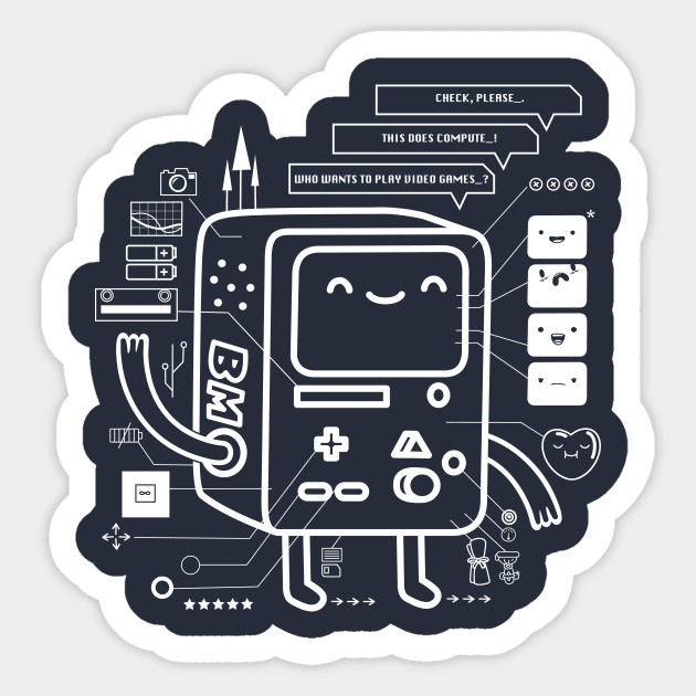 BE MORE BMO - Bmo - Sticker | TeePublic