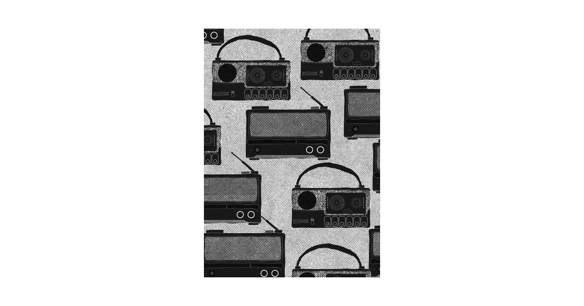 Retro Radio Pattern - Retro Radio Pattern - T-Shirt | TeePublic