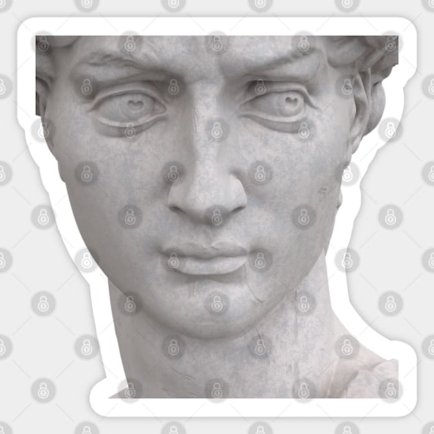 Statue of David Marble Mask - Michelangelos - Sticker | TeePublic