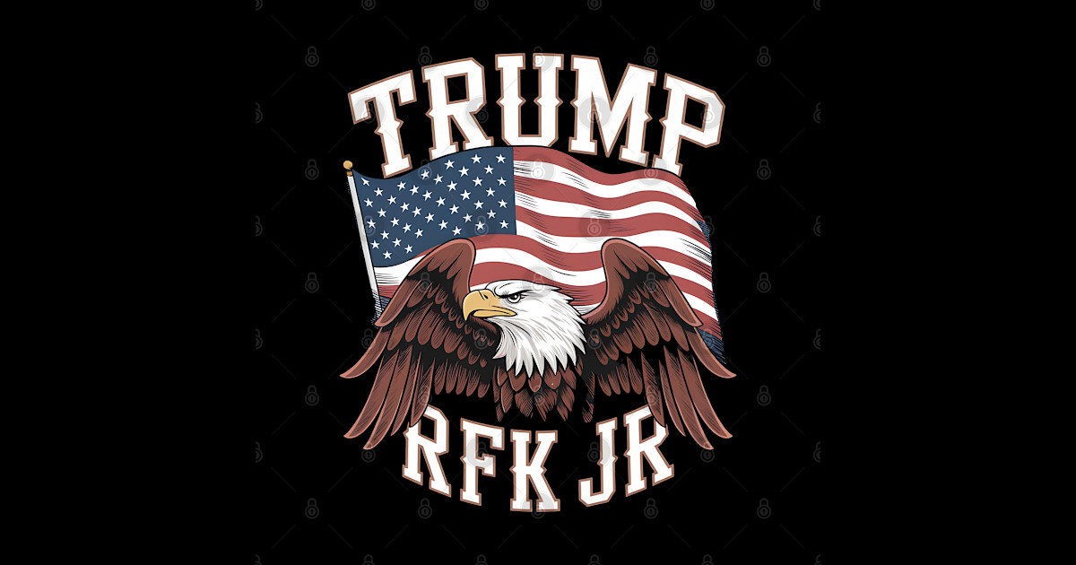 Trump RFK Jr 2024 Eagle Flag - Trump 2024 - Sticker | TeePublic