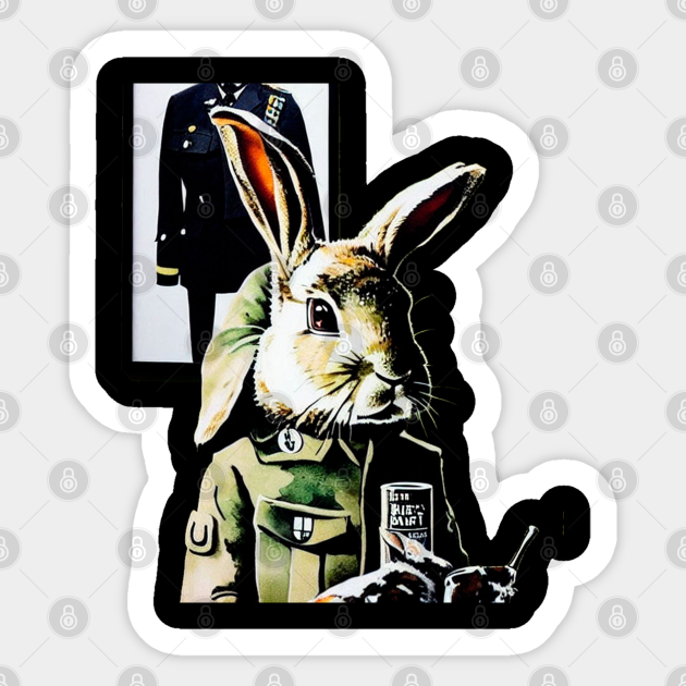 Bunny Army Rabbit - Bunny Rabbit - Sticker | TeePublic