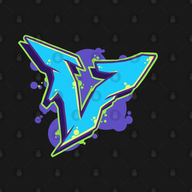 Letter V - Graffiti Street Art Style - Graffiti Letter - Pin | TeePublic