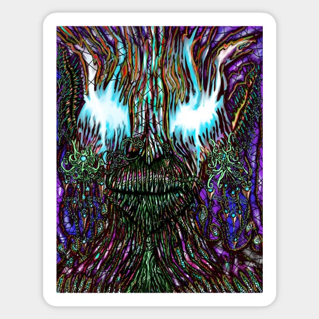 Demon of Power - Colorful - Sticker | TeePublic