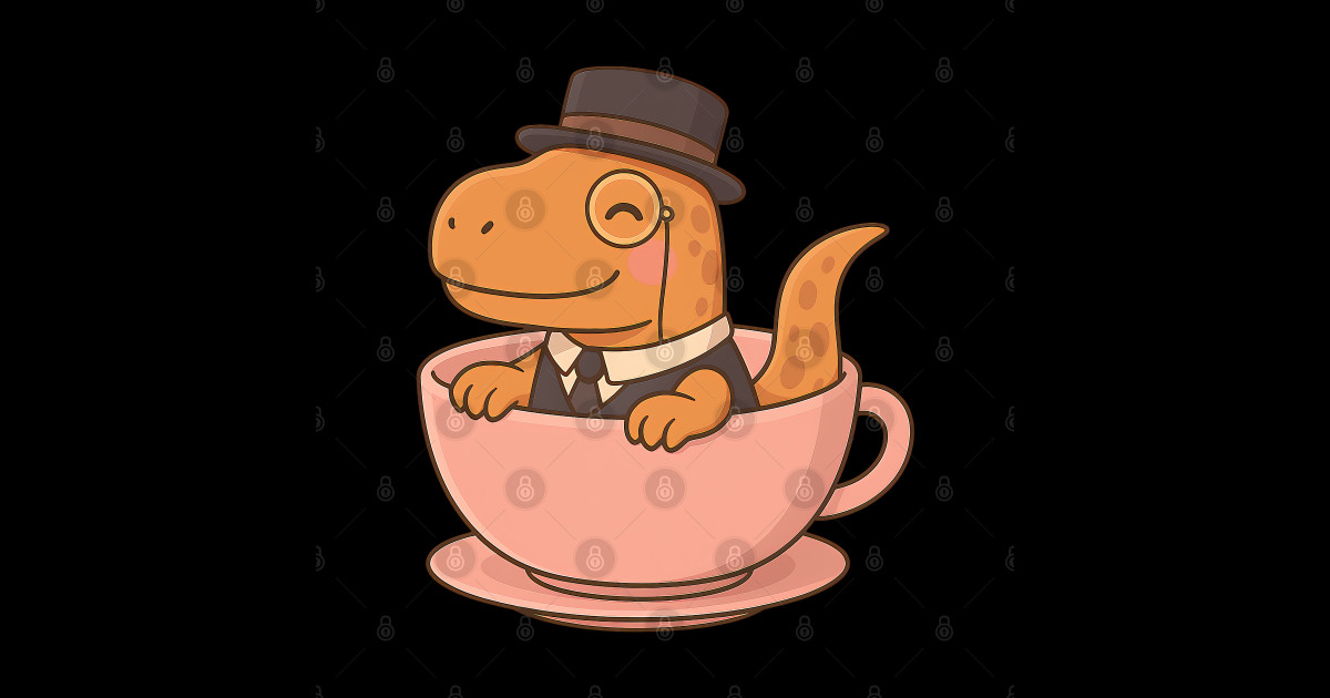 Tea Rex - T-Rex Inside a Teacup - Tea Rex - Posters and Art Prints ...
