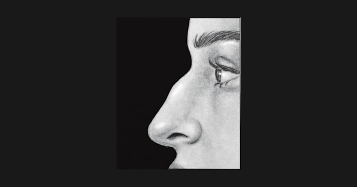 drawing insecurities nose bump body positivity - Nose - T-Shirt | TeePublic