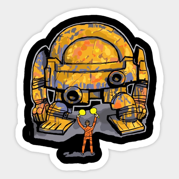 Dieselpunk Giant robot - Dieselpunk - Sticker | TeePublic