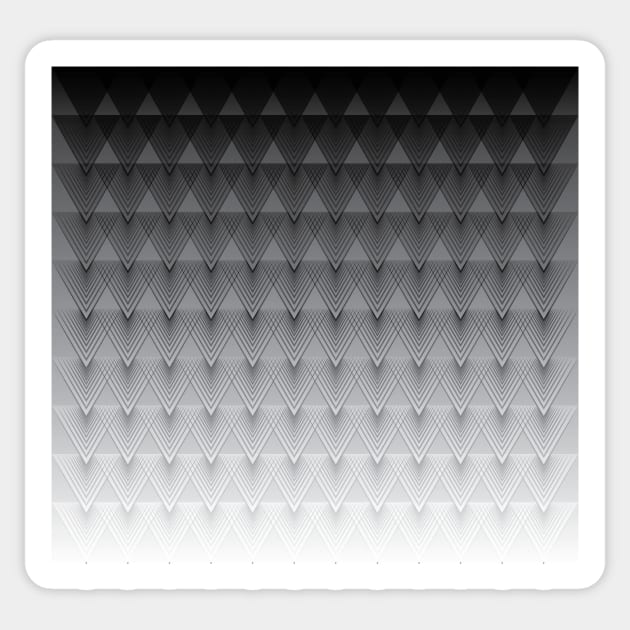 Black Art Deco Fade Pattern - Art Deco - Sticker | TeePublic