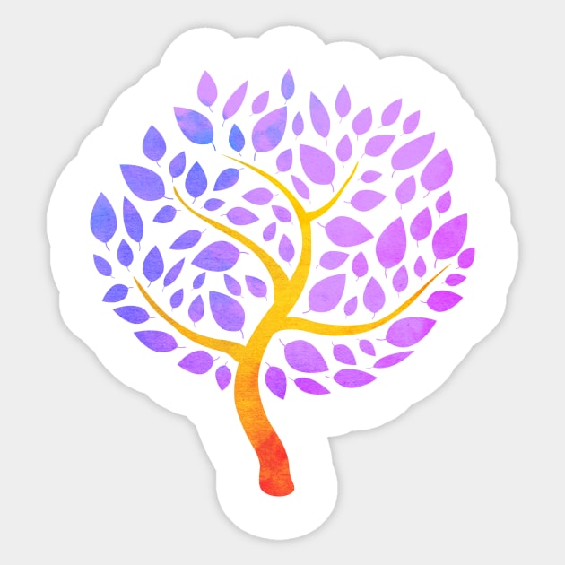 Purple Tree Of Life - Tree Of Life - Sticker | TeePublic
