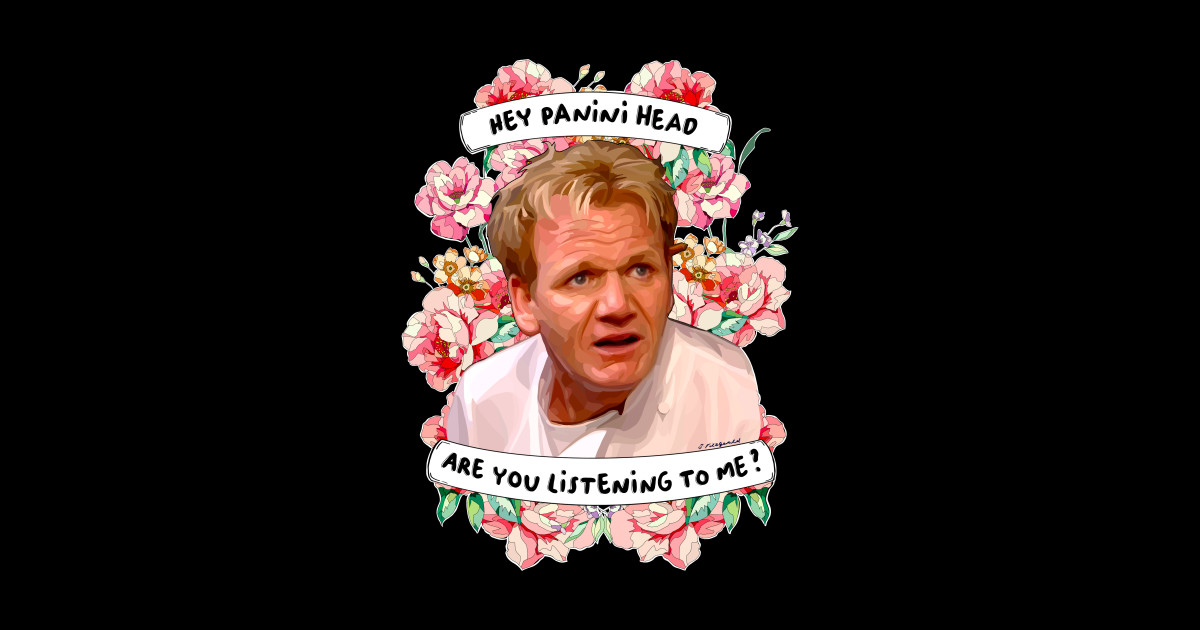Panini Head Gordon Ramsay quote - Gordon Ramsey - Sticker | TeePublic