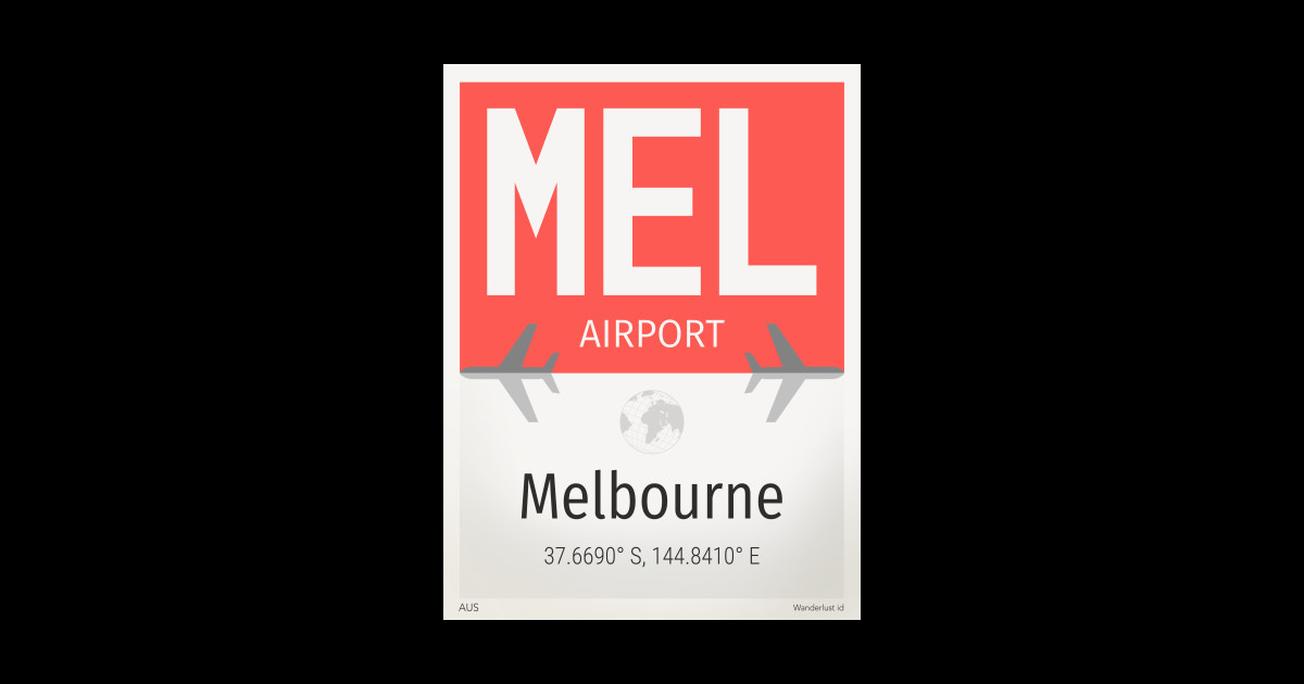 Melbourne MEL airport - Australia - Sticker | TeePublic