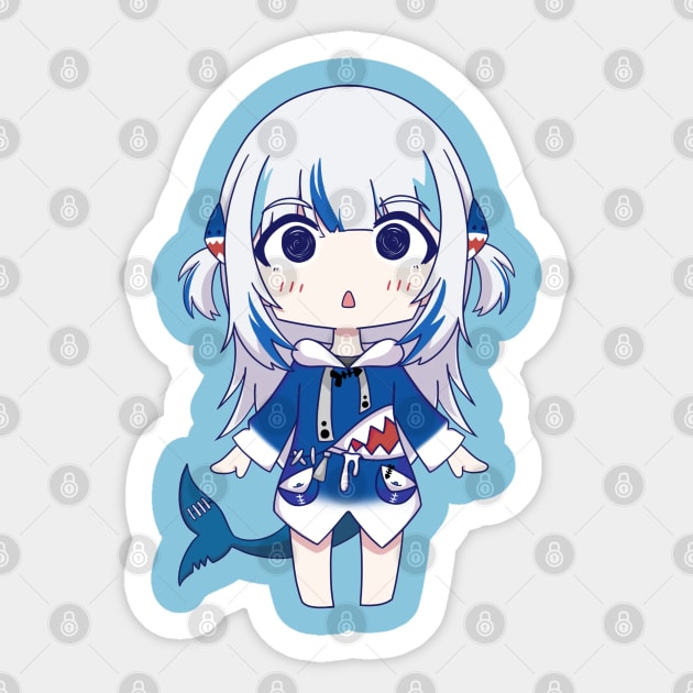 Hololive Gawr Gura - Gura Chibi - Sticker | TeePublic