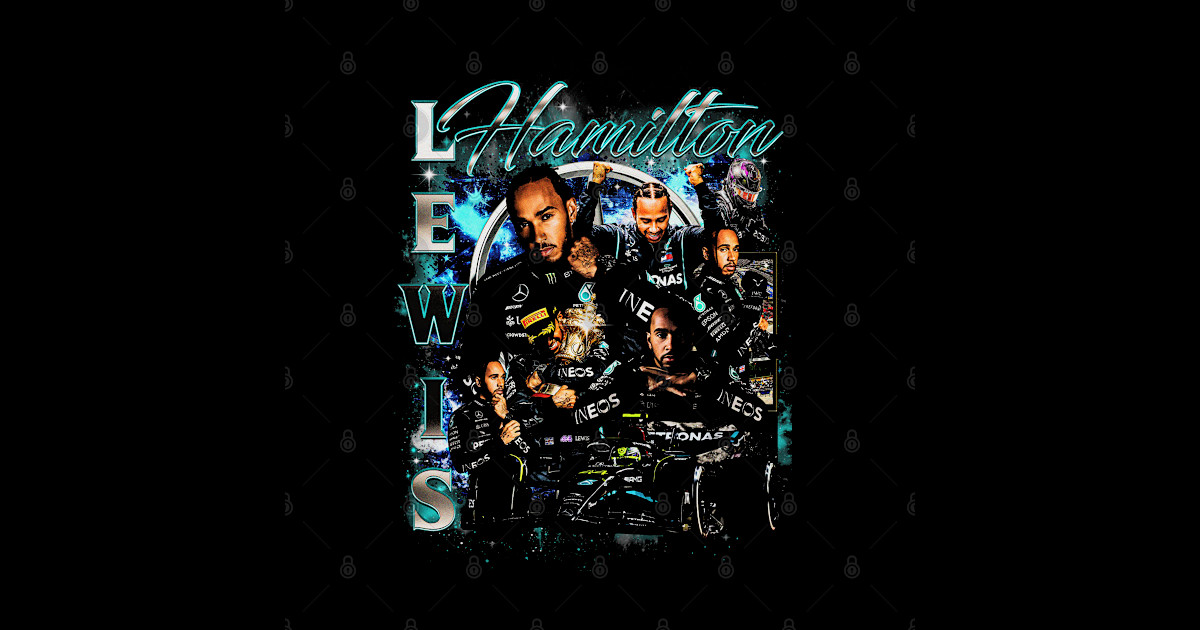 Lewis Hamilton Retro Bootleg - Lewis Hamilton - Sticker | TeePublic