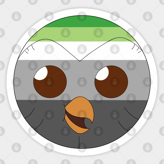 Owl Aromantic - Aromantic Colors - Sticker | TeePublic