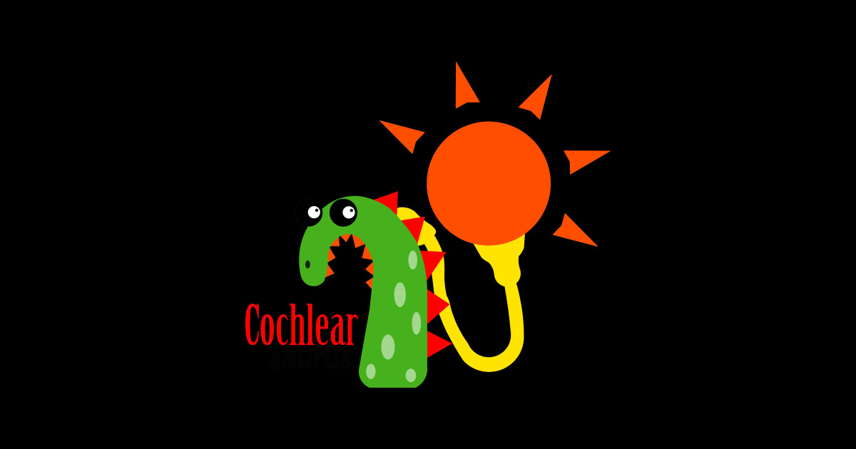 Cochlear Implant - Cochlear-saurus Design - Cochlear Implant - Sticker ...
