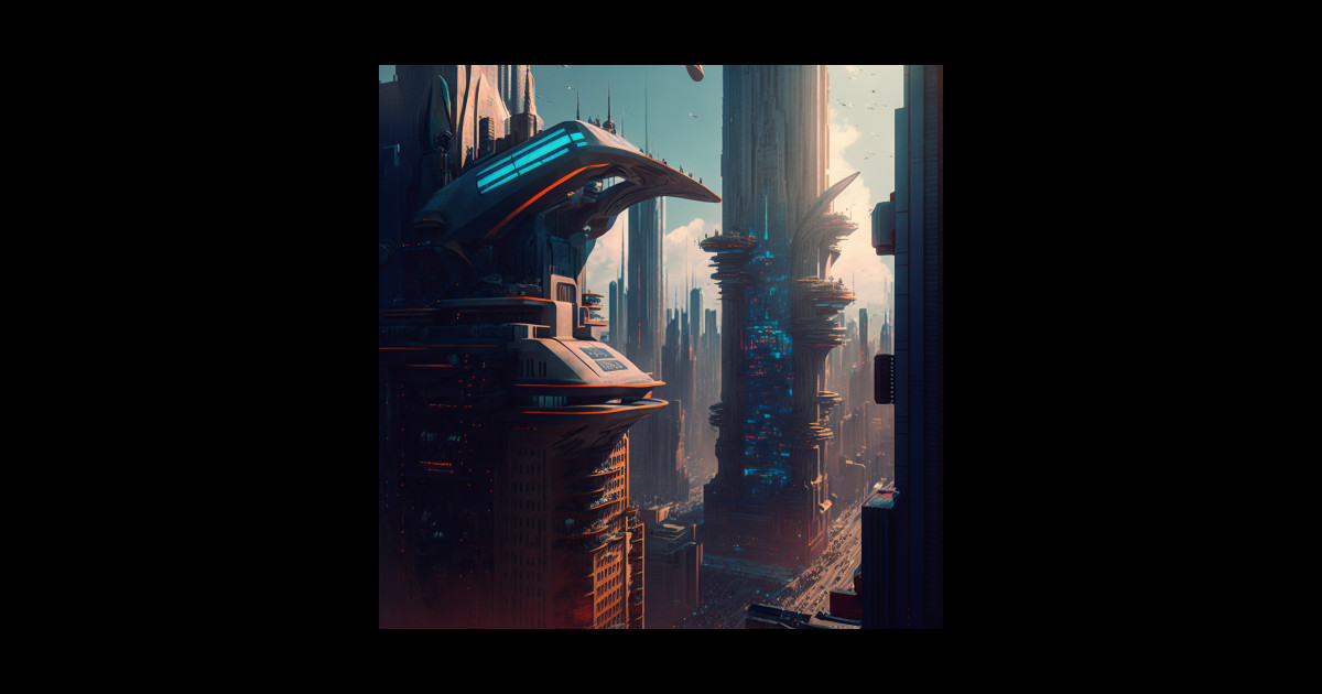 Cyberpunk city 2 - Cyberpunk 2077 - Sticker | TeePublic