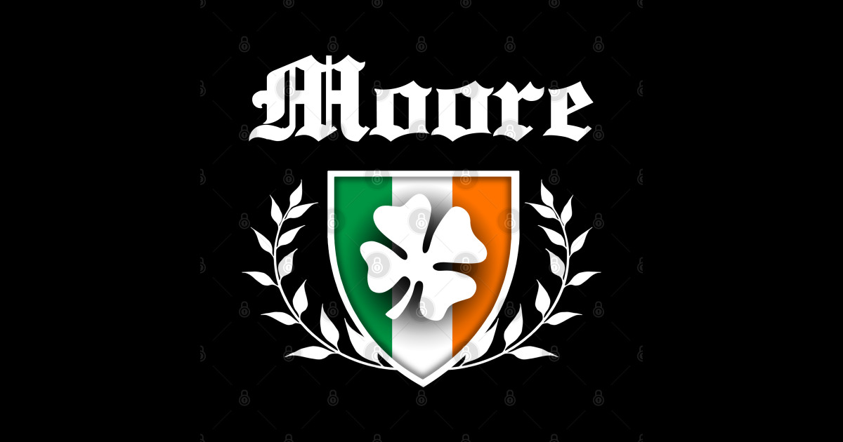 Moore Shamrock Crest - Moore - Sticker | TeePublic