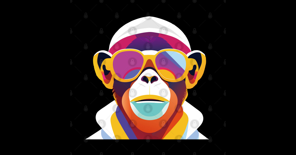 Cool Monkey: Embrace the Swagger of a Stylish Primate - Monkey Artwork ...