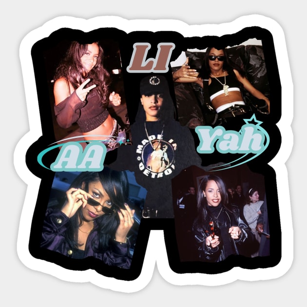 Aesthetic Aaliyah Graphic - Aaliyah - Sticker | TeePublic