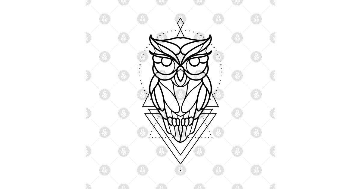 Linework owl design - Owl Design - T-Shirt | TeePublic
