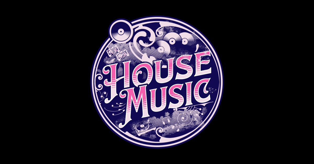 HOUSE MUSIC - Circa Old School (pink) - House Music - Sticker | TeePublic