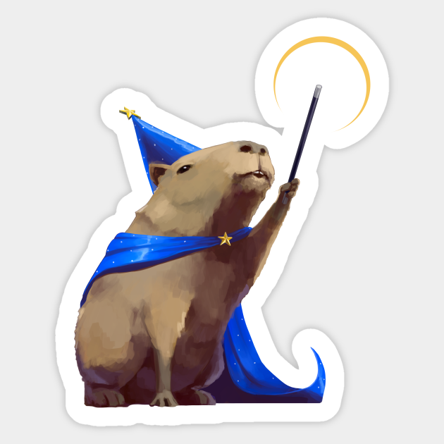 Capibara wizard - Capybara - Sticker | TeePublic