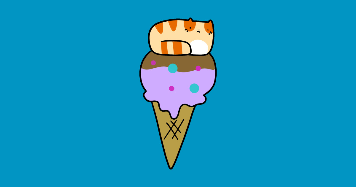 Icecream Cone Tabby Cat - Tabby Cat - T-Shirt | TeePublic