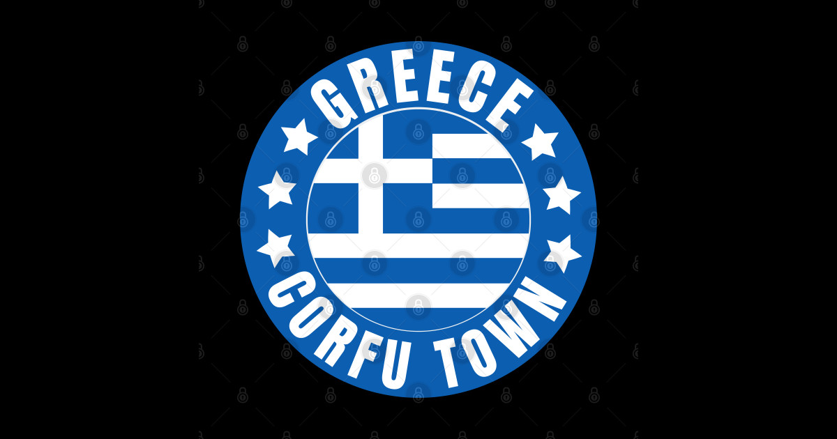 Corfu Town - Greece - Sticker | TeePublic