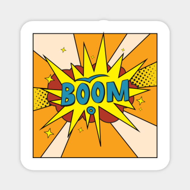 Boom Pop Art Typography - Pop Art Design - Magnet | TeePublic