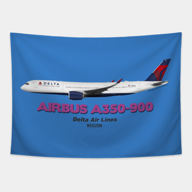 Airbus A350-900 - Delta Air Lines - A359 - Tapestry | TeePublic