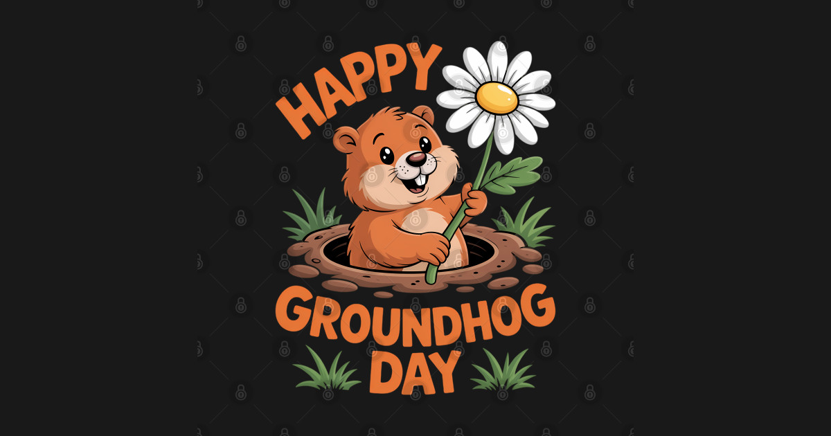 Happy Groundhog Day 2026 - Happy Groundhog Day 2026 - T-Shirt | TeePublic