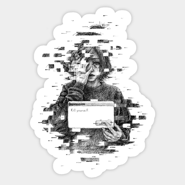 Depression - Depression - Sticker | TeePublic