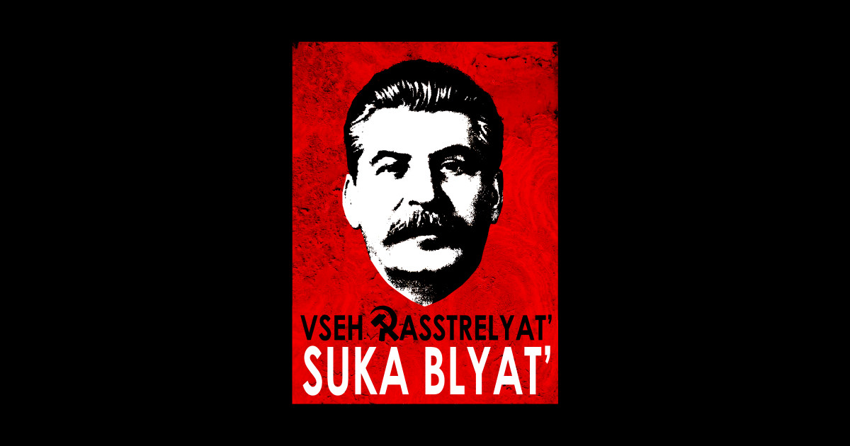 suka blyat stalin soviet union - Obey - Sticker | TeePublic