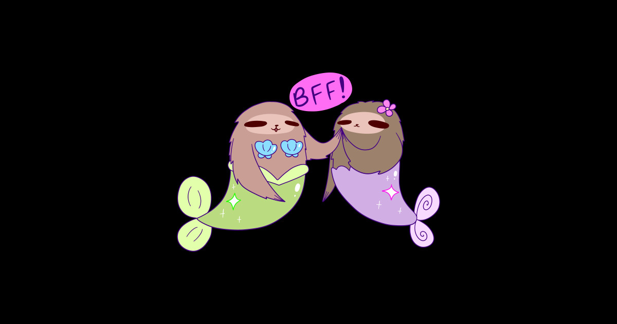 BFF! MerSloths - Sloth - Sticker | TeePublic