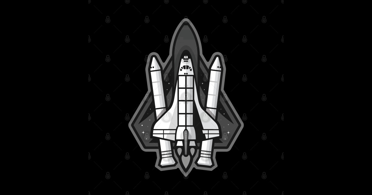 Dark NASA space shuttle program mission badge - Space Shuttle Program ...
