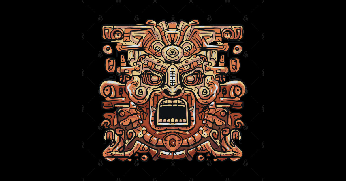 Ancient Mayan Art - Mayan - Sticker | TeePublic