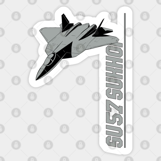 Su-57 Sukhoi Jet Fighters - Jet Fighters - Sticker | TeePublic