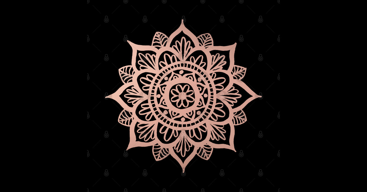 Rose Gold Mandala - Mandala Art - Tapestry | TeePublic