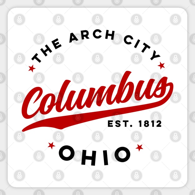 Vintage Columbus Ohio The Arch City Retro USA - Columbus Ohio - Sticker ...