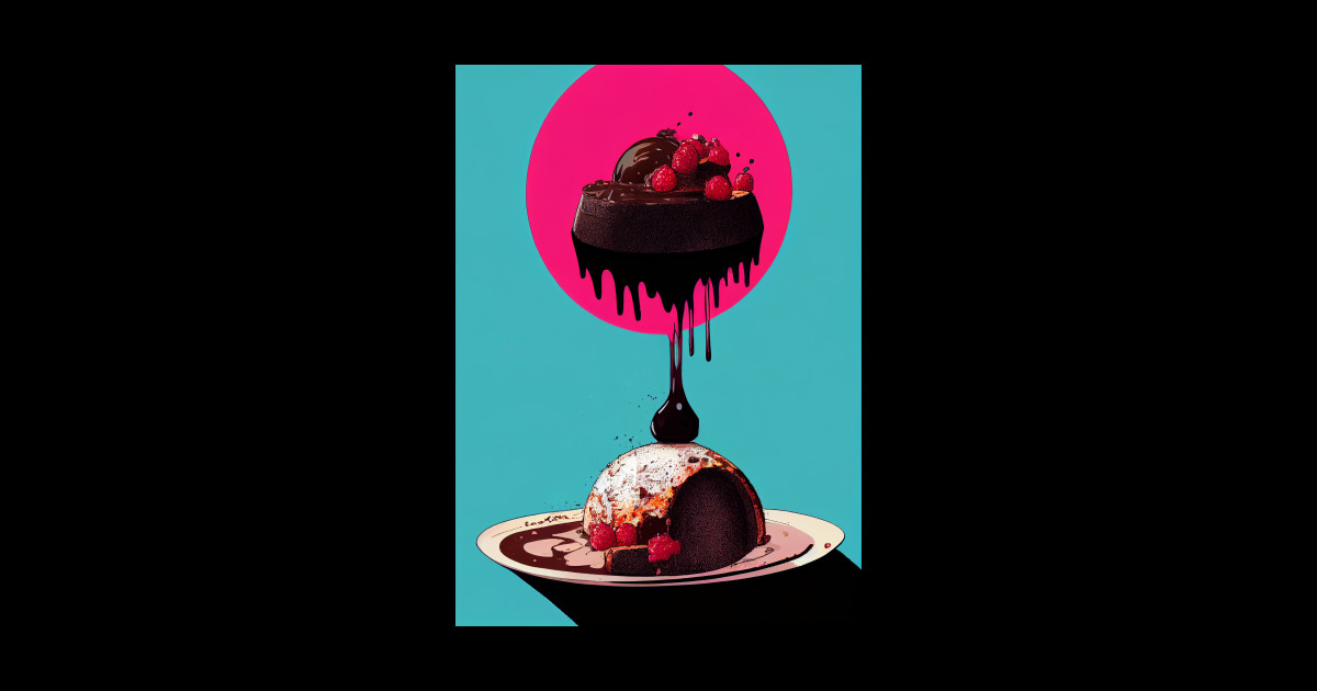 Melting chocolate lava cake - Melting Chocolate Lava Cake - Sticker ...