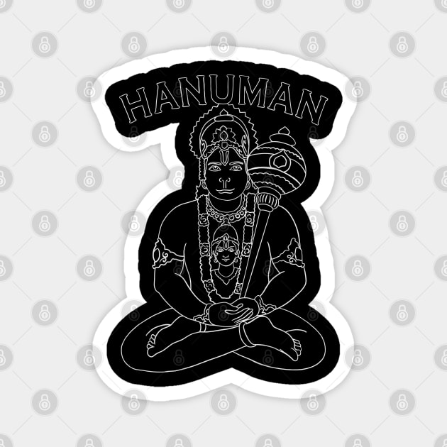 Hanuman Minimal Drawing - Hanuman - Magnet | TeePublic