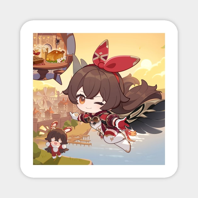 Chibi Amber - Genshin Impact - Genshin Impact - Magnet | TeePublic
