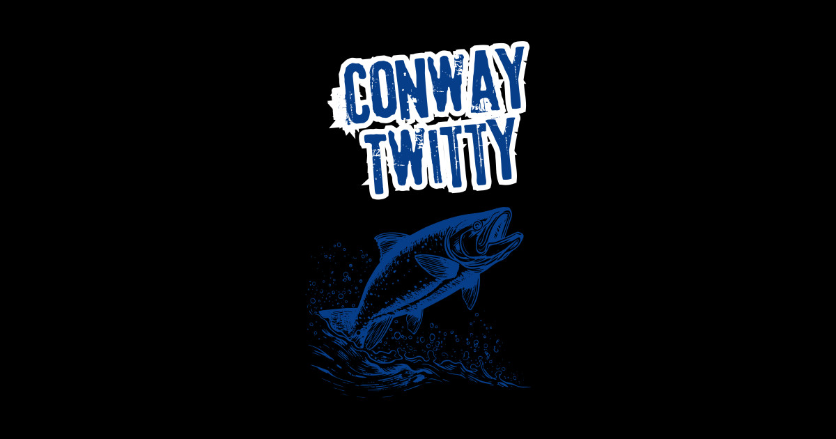 conway twitty fish - Conway Twitty - Sticker | TeePublic