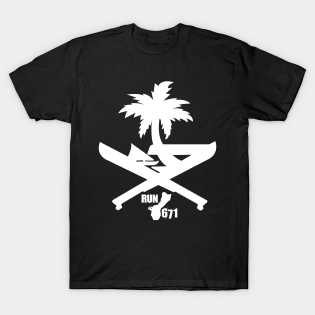 RUN 671 Guam Machete Seal - Guam Hafa Adai Machete Seal - T-Shirt ...