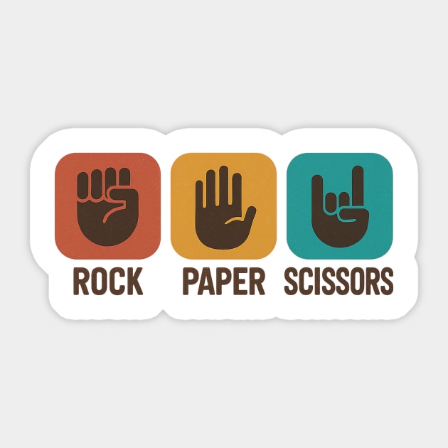 Rock Paper Metal Funny Heavy Metal Hand Sign - Metal Music - Sticker ...