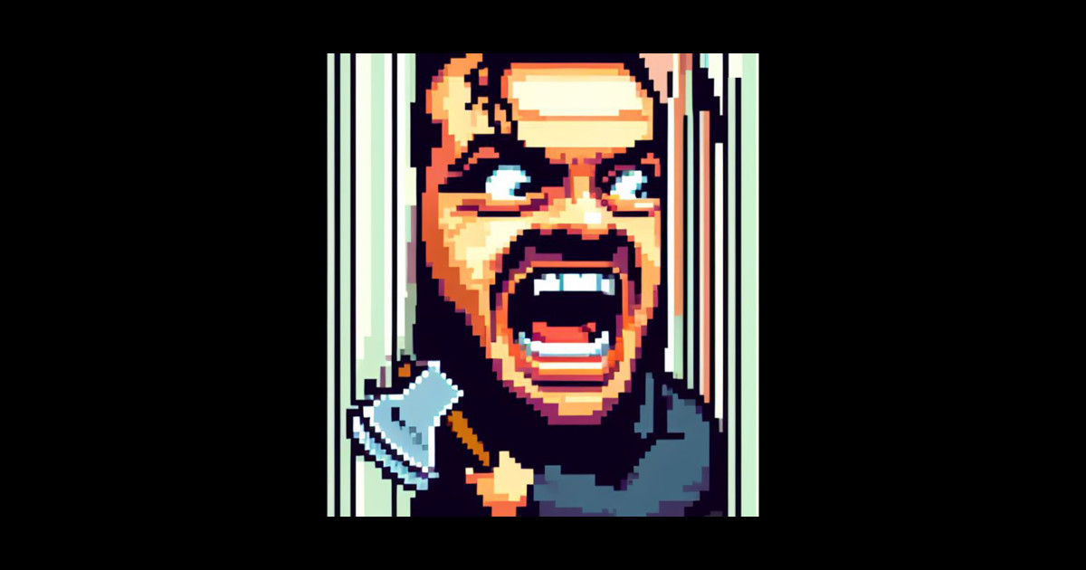 Jack Torrance 8 Bit - Jack Torrance - Sticker | TeePublic
