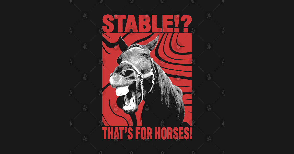 Stable? That's for Horses! - Stable Thats For Horses - T-Shirt | TeePublic