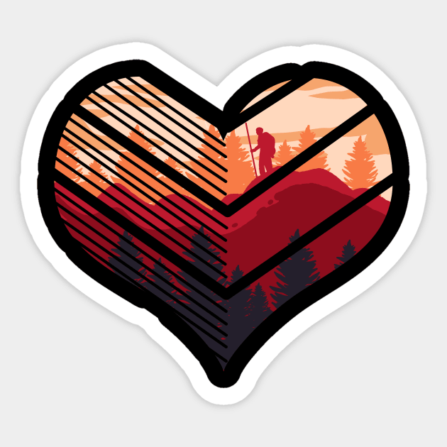 Hiking Love - For Campers and Hikers - Camping - Sticker | TeePublic