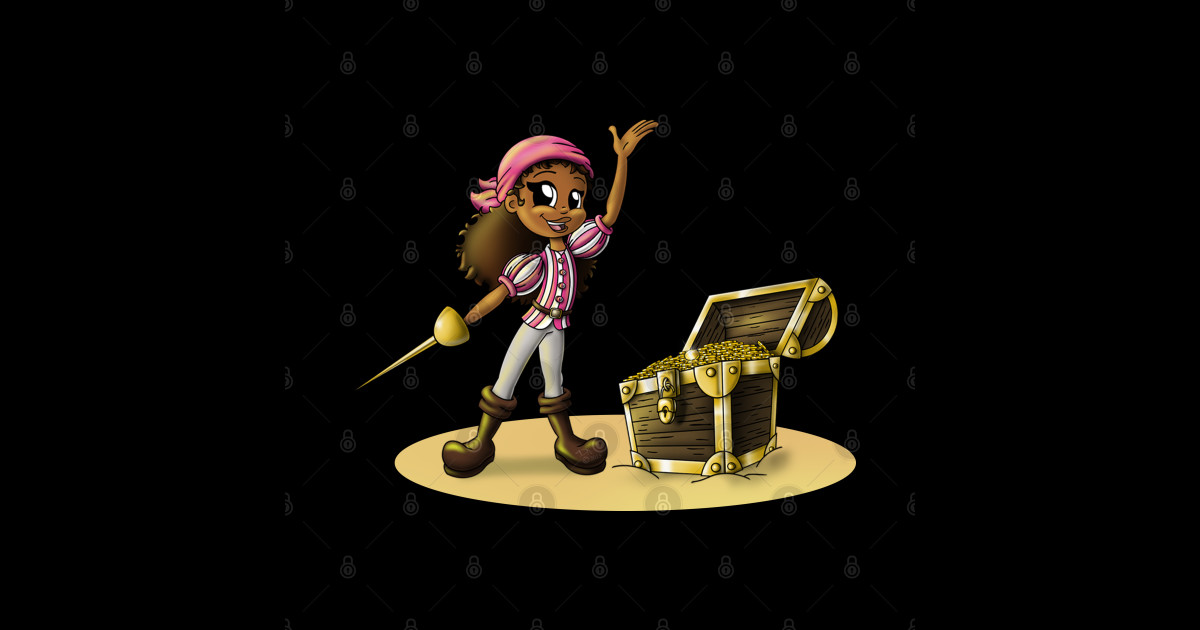 African American Pirate Girl - African American Girl - Sticker | TeePublic