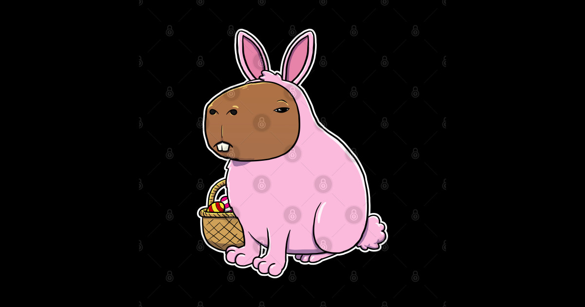 Capybara Easter Bunny Costume - Capybara - Posters and Art Prints ...