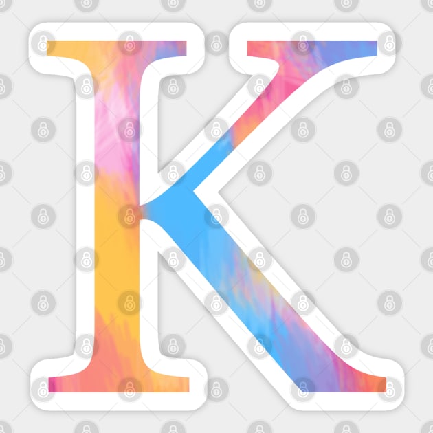 Sunrise Kappa Letter - Rainbow - Sticker | TeePublic